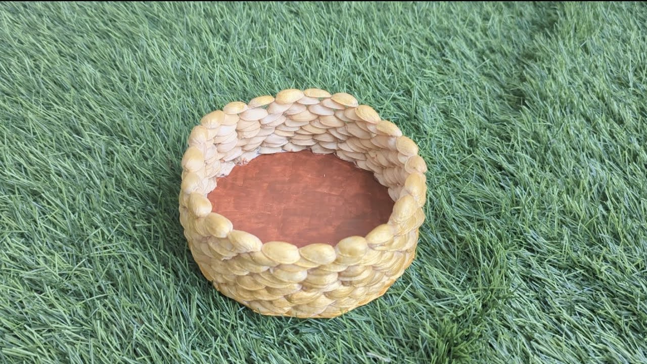 How to make a bowl using Pista Shells - Key Bowl - Pista Shells DIY ...