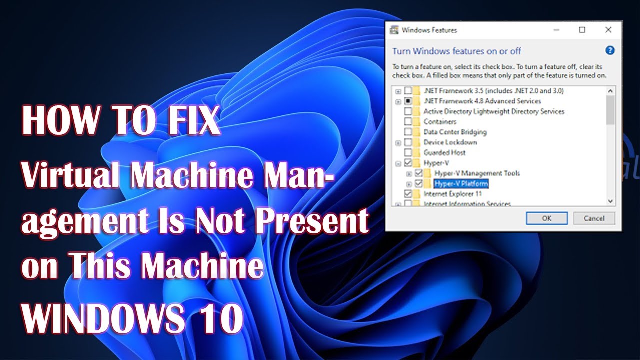Virtual Machine Management Is Missing On Windows 11 - How To Fix - YouTube