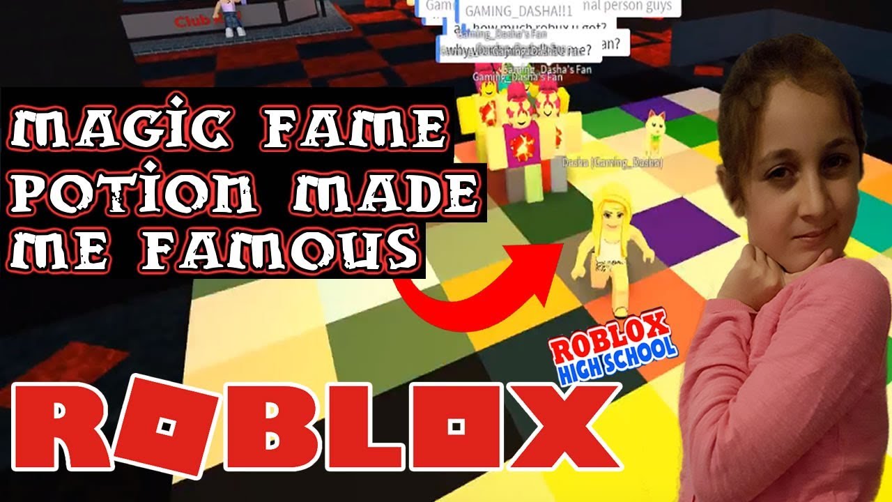 Magic Fame Potion Made Me Famous in Roblox High School — Roblox - YouTube