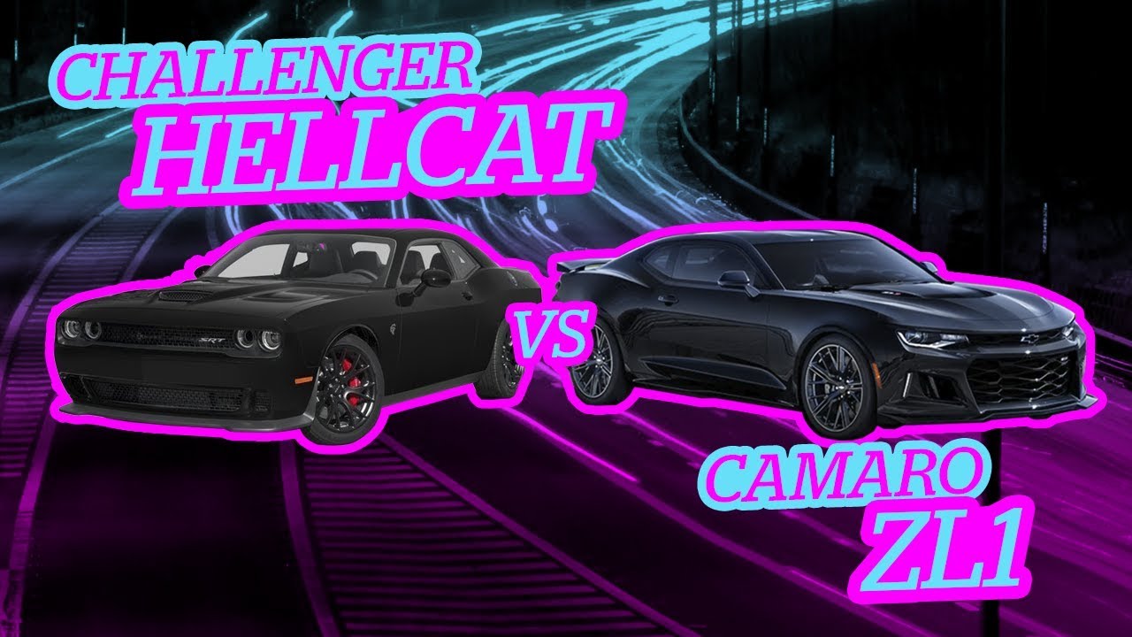 Camaro ZL1 vs Challenger Hellcat ¿A cuál le vas? - YouTube