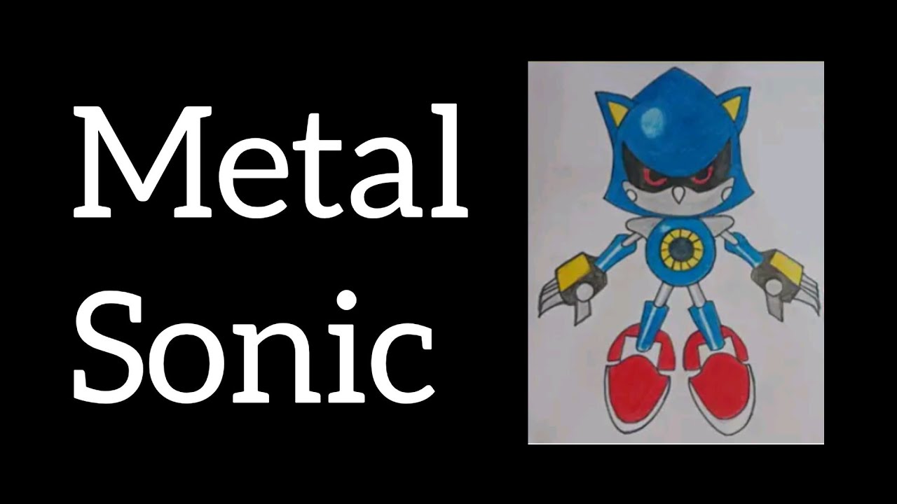 how to draw metal Sonic/super sonic drawing tutorial/easy metal Sonic ...