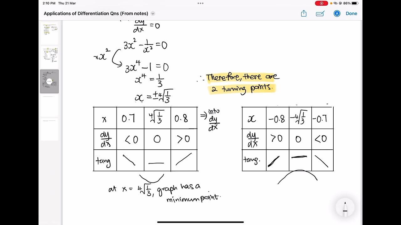 Applications of Differentiation Part 2 - YouTube
