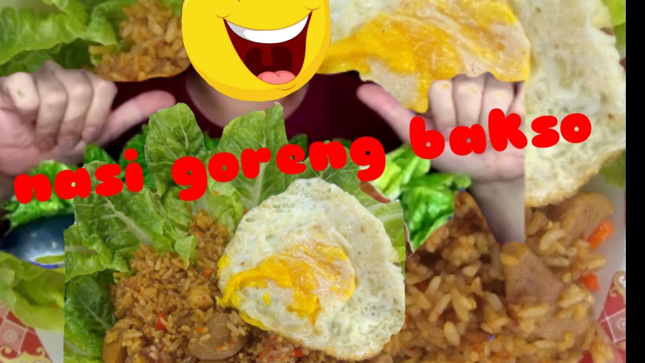 Mukbang Nasi goreng bakso pedas - YouTube