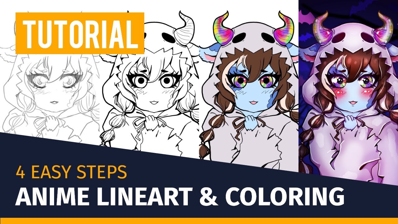 How to Improve your Anime Lineart & Coloring [TUTORIAL] - YouTube