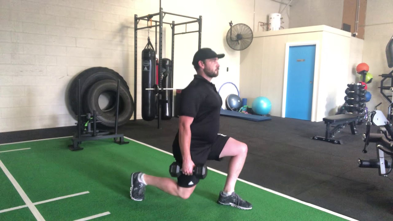 Dumbbell Static Lunge (Short Demo) - YouTube