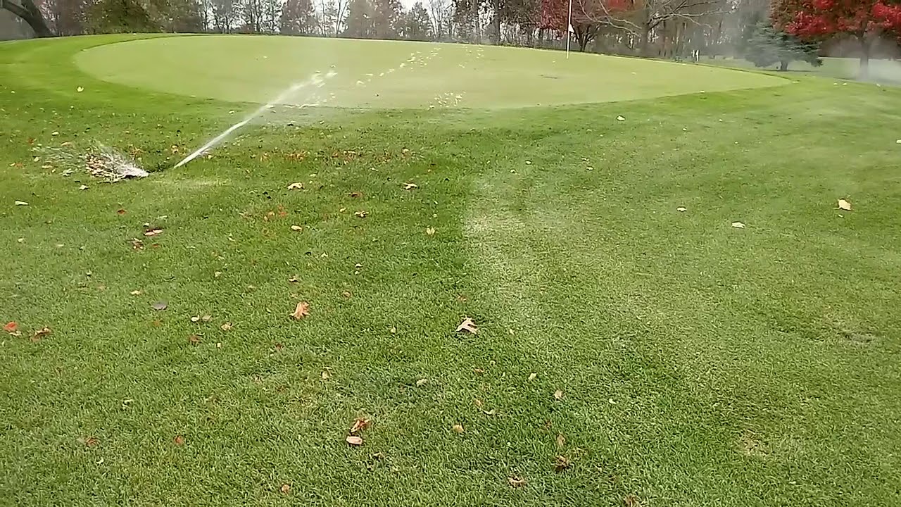 This Old Golf Course Blowing Out Irrigation System November - YouTube