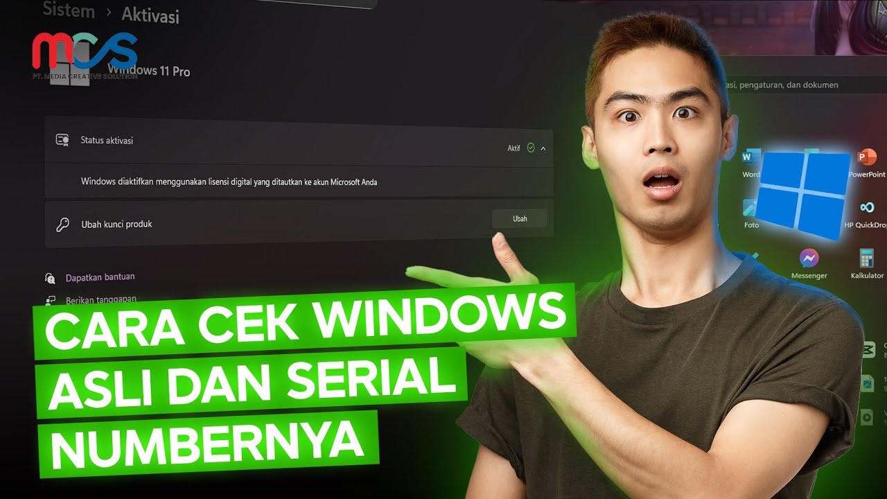 Cara Cek Windows Asli Dan Serial Numbernya #tutorial #windows - YouTube