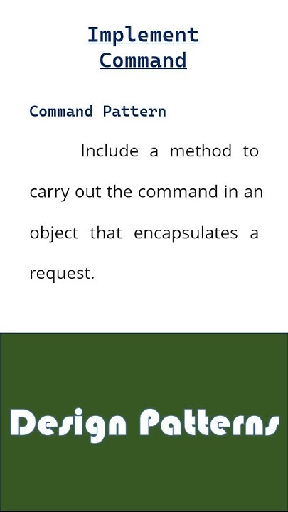 implement command pattern || c# || design patterns - YouTube