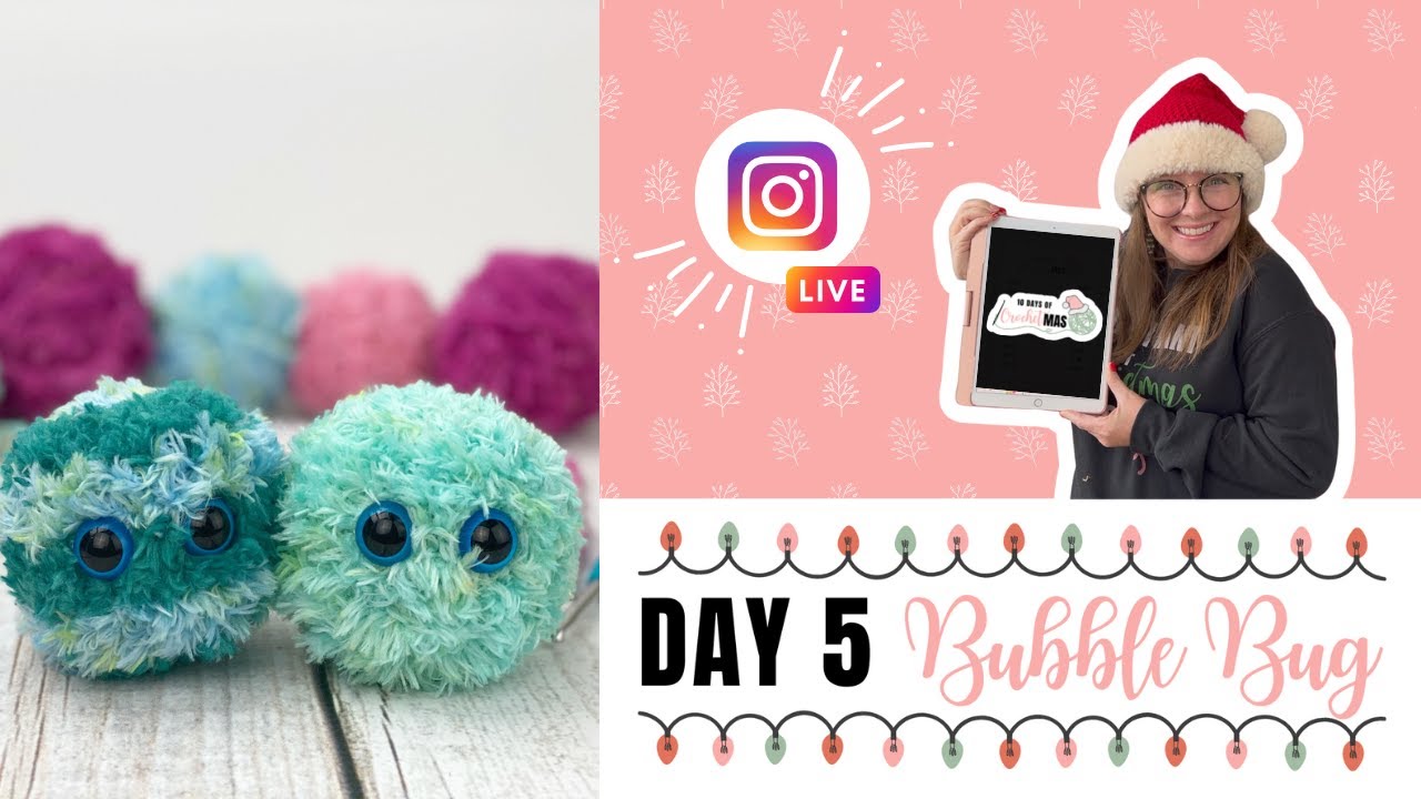How to Crochet a Furry Monster- Crochet Bubble Bug- CrochetMAS Day 5 ...