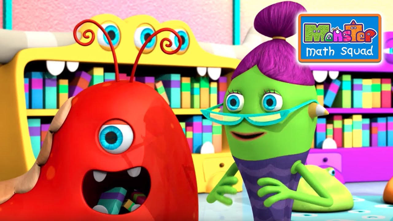 Monsters | Big Burp Monster at the Library | Kids Learn Math for Kids ...