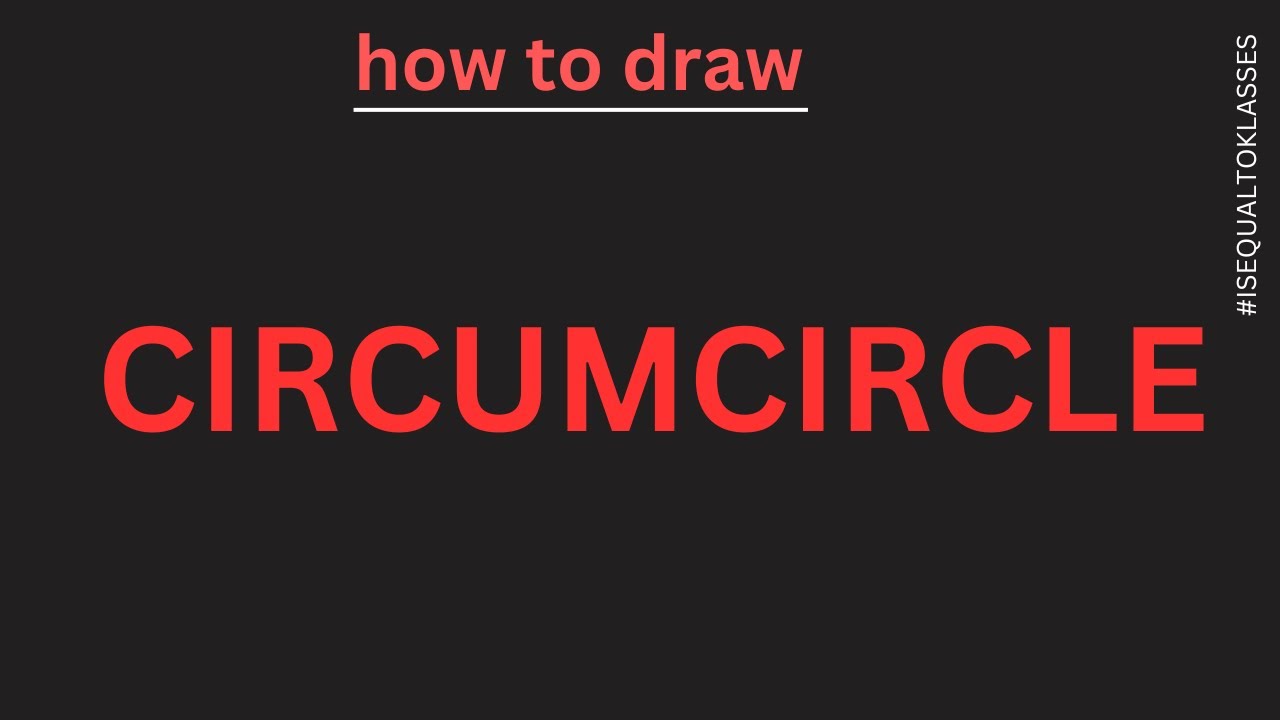 How to construct a Circumcircle draw - YouTube