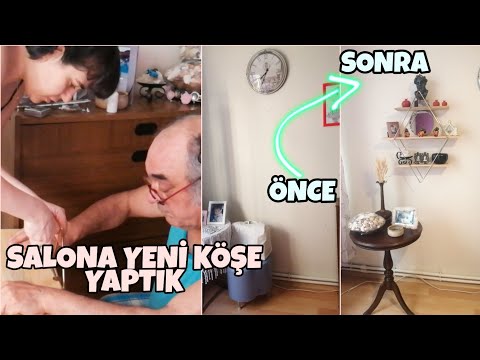 SALON DUVARIMIZI DEKORE ETTİK-DEKORASYON FİKİRLERİ (ANNEMLE KAVGA ETTİK...)