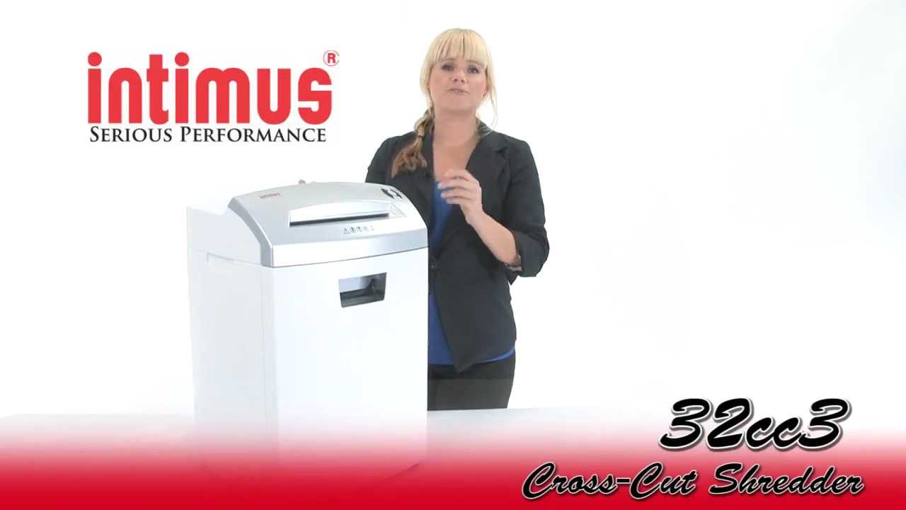 Intimus 32cc3 Cross-Cut Shredder - YouTube