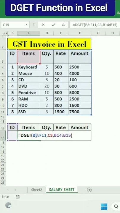Dget Function In Excel Microsoftexcel Exceltips Excel Computer Computerexcel Motivation