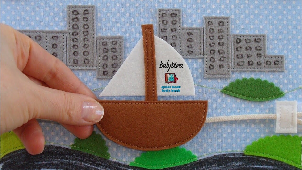 Felt Sailboat for “Transport” Quiet Book Page - YouTube