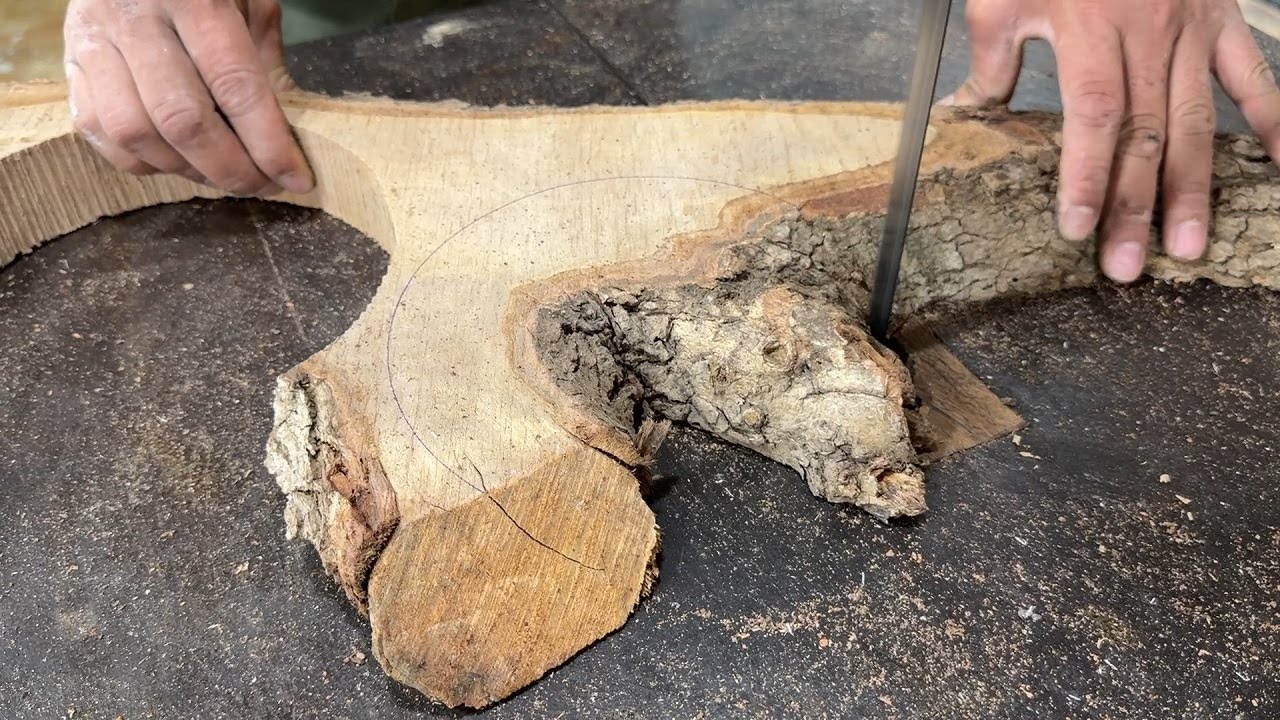 Combining Imperfect Wood Pieces With Epoxy Resin To Create A Work Of ...