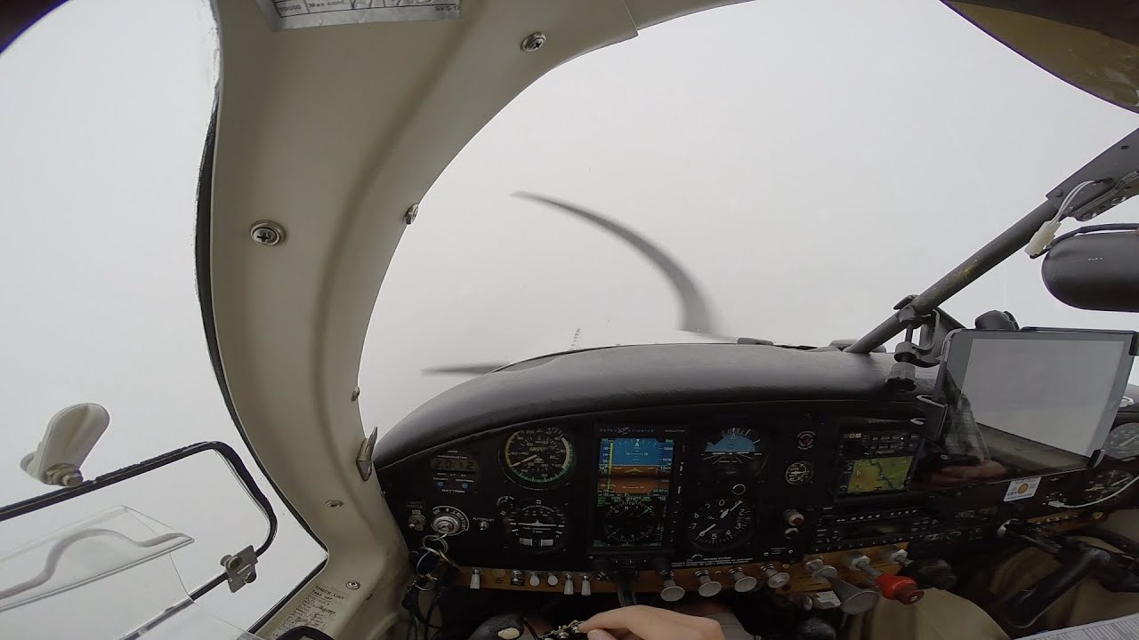 Mooney M20E IFR Flight to Spokane [Actual IMC/ILS Approach/KSFF/Rain ...