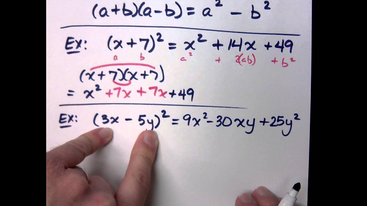College Algebra - Part 3 (Review - Special Products) - YouTube