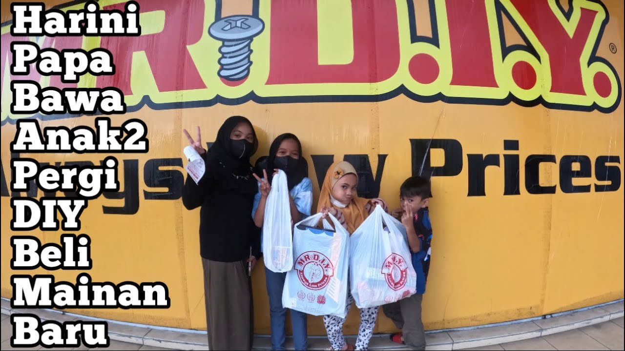 Dah lama anak2 x beli mainan kat DIY - YouTube