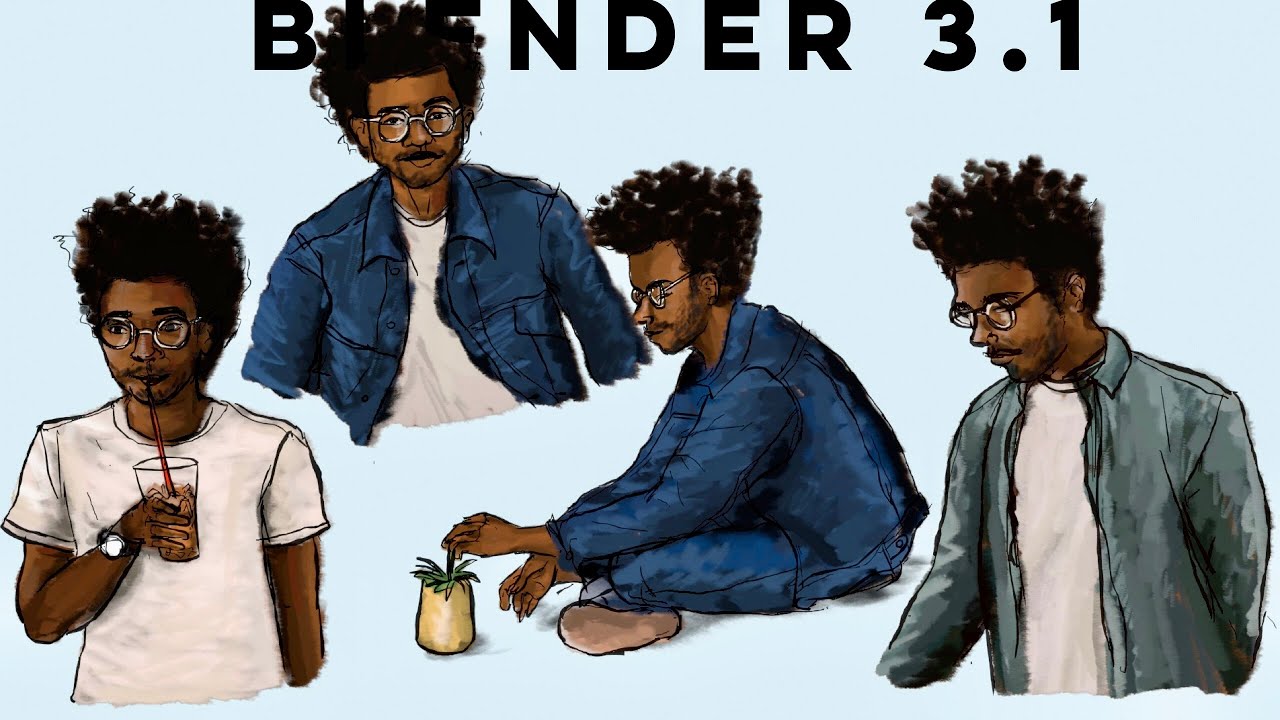 2 Grease Pencil + 3 Line Art Updates in Blender 3.1 (Alpha) // Learning ...