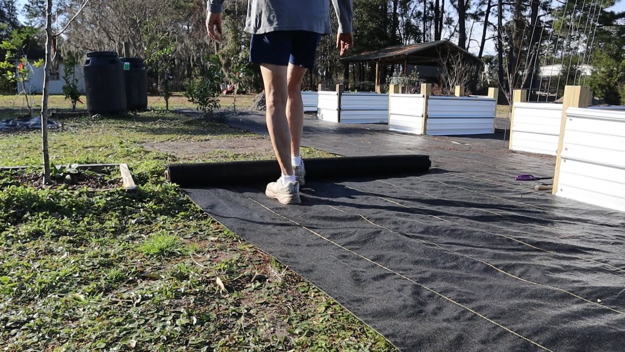 Installing Weed Fabric - YouTube