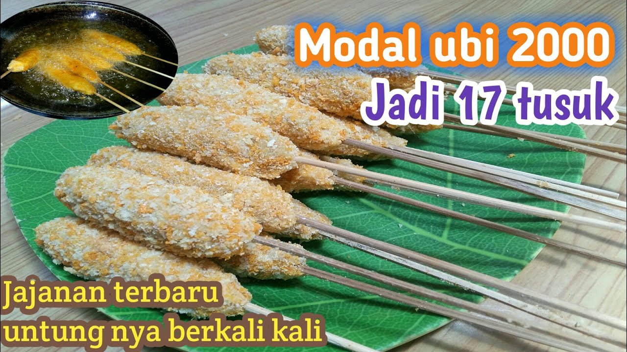 ide bisnis modal kecil, modal ubi 2.000 jadi 17 tusuk|| jajanan terbaru ...