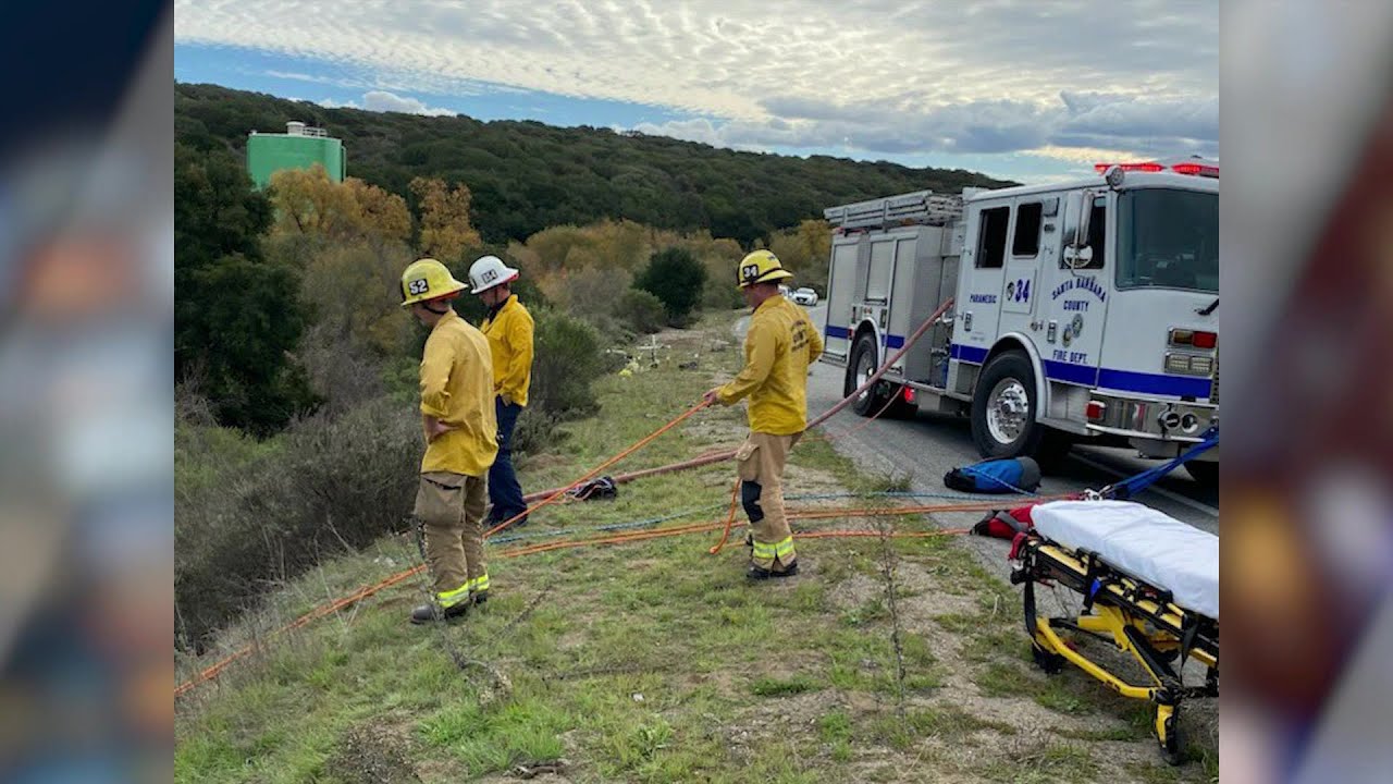 Santa Barbara County Fire and Lompoc Fire Department respond to car ...