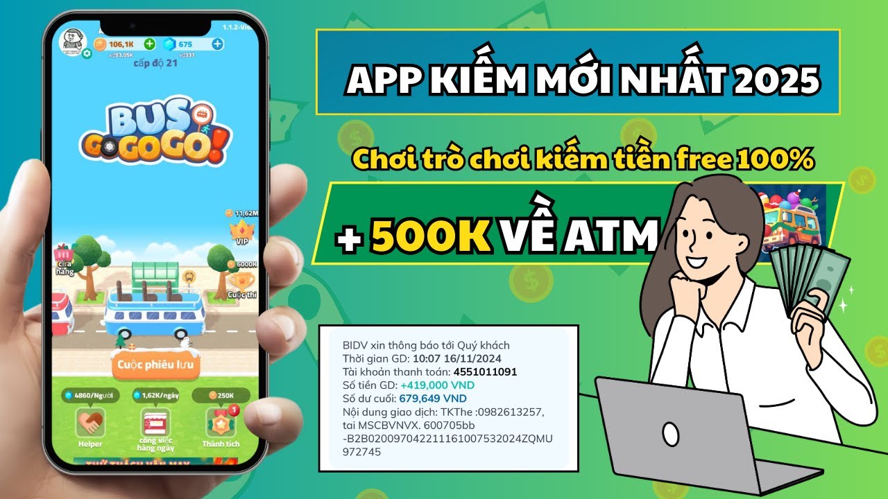 BusGOGOGO App Kiếm Tiền Online Mới Nhất 2025, Chơi Trò Chơi Kiếm Tiền ...