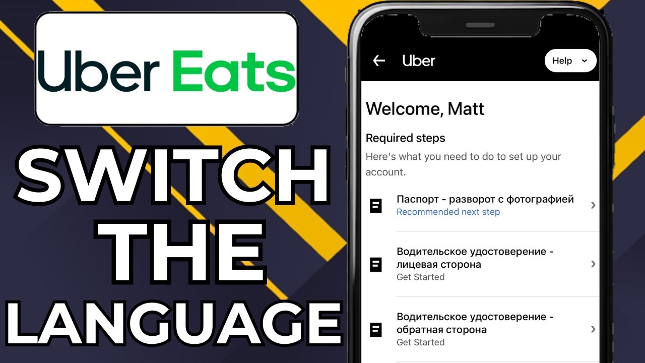 HOW TO CHANGE LANGUAGE ON UBER EATS APP (2024) - YouTube