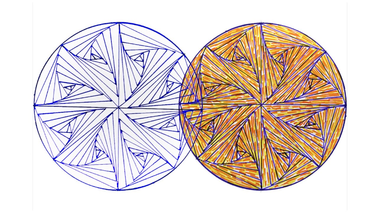 LEARN TO DRAW COLORFUL CIRCLE 🔵 SPIRAL PATTERN 🌀 - YouTube