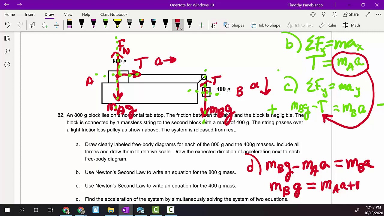 AP1 Dynamics Supplemental Problems 82 - YouTube