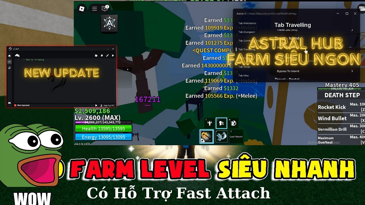 Cách Hack Blox Fruit Update 22 Trên Máy Tính - Script ASTRAL Hub Farm ...