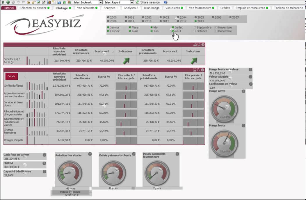 EASYBIZ - Sélectionner plusieurs mois - YouTube