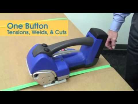 Polychem B600 B1200 Battery Strapping Tool - YouTube