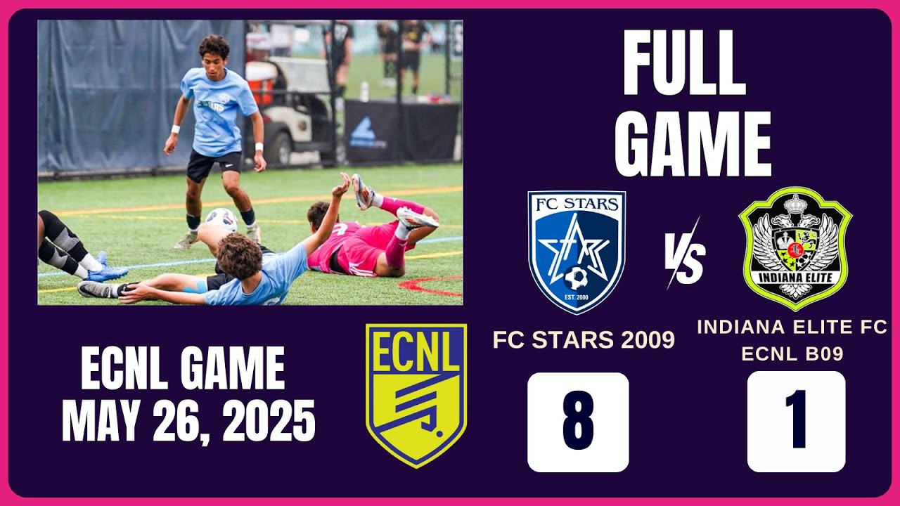 ECNL Virginia Showcase FC Stars 2009 Boys ECNL vs Indiana Elite FC ECNL ...