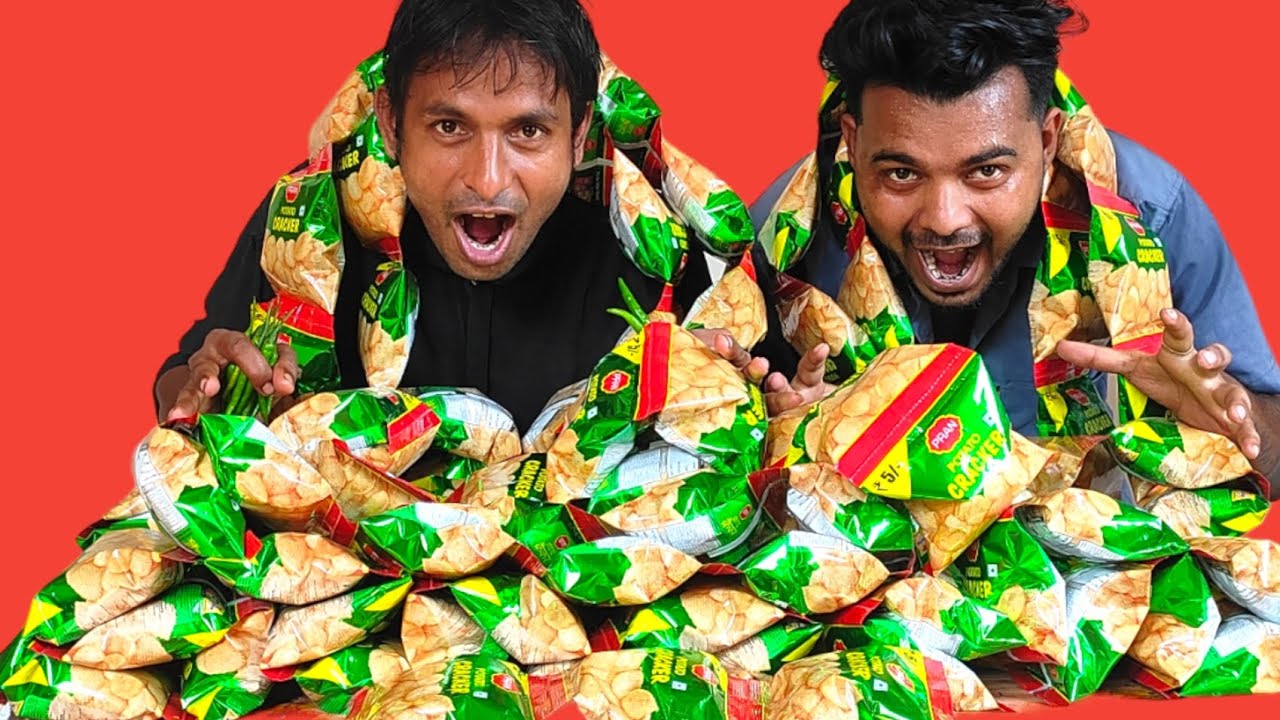 90 paket potato chips eating challenge / chips eating show! fun &eat 🥵 ...