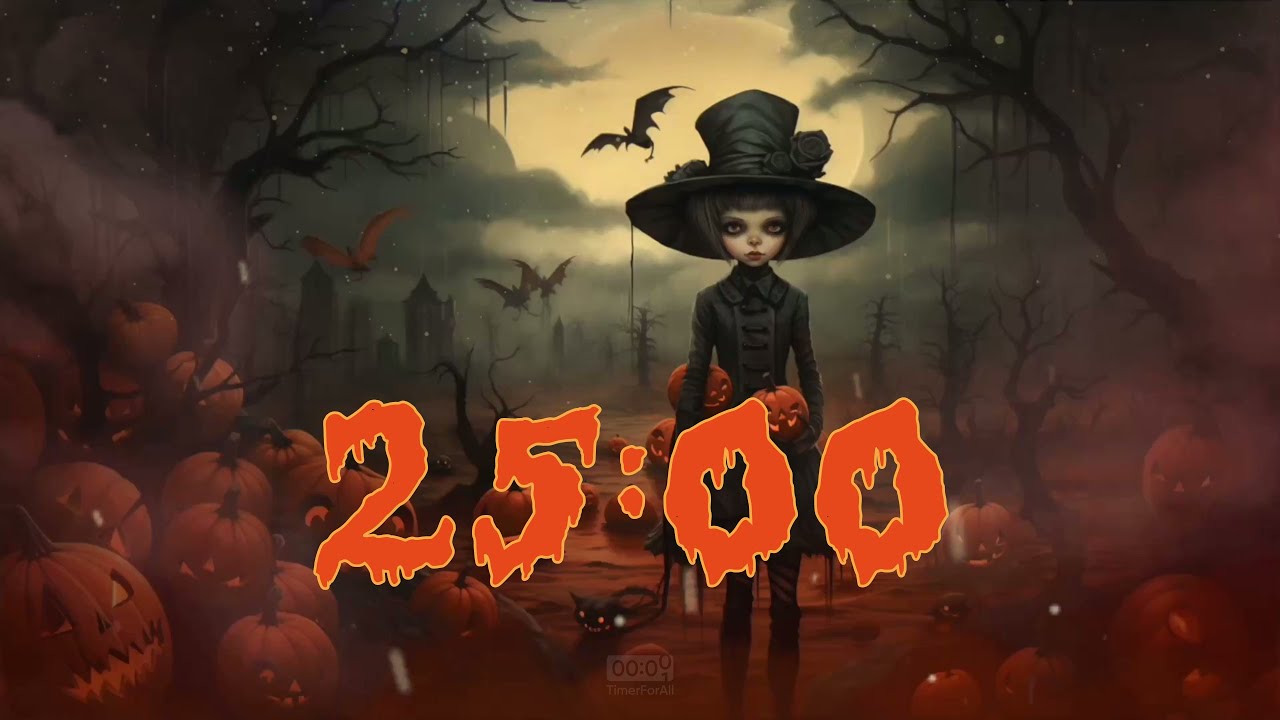 🎃 25 Minute Halloween Countdown Timer ⏰ Spooky Timer with Alarm - YouTube