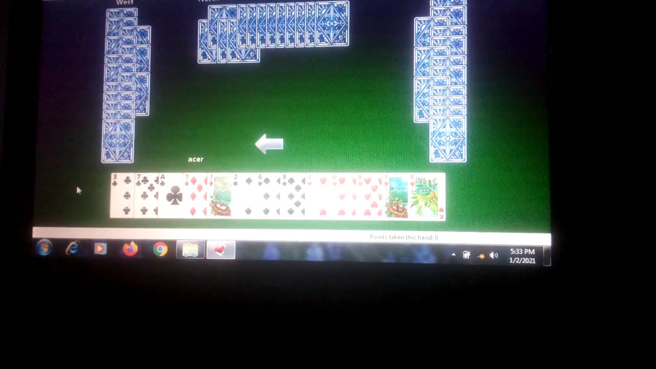 Gameplay windows 7 hearts - YouTube