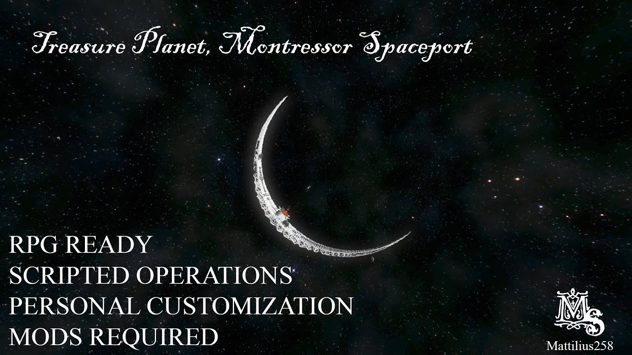 Space Engineers - Treasure Planet Montressor Spaceport - YouTube