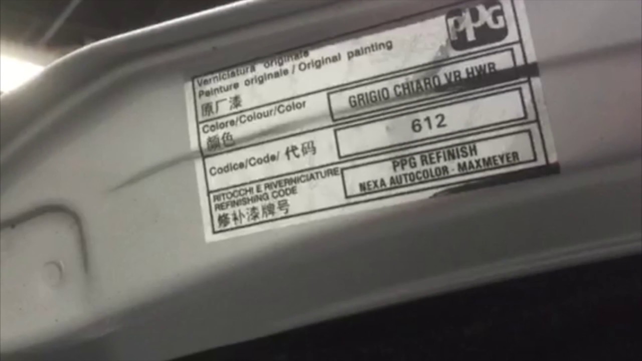 FIAT Panda kleurcode autolak 612 - YouTube