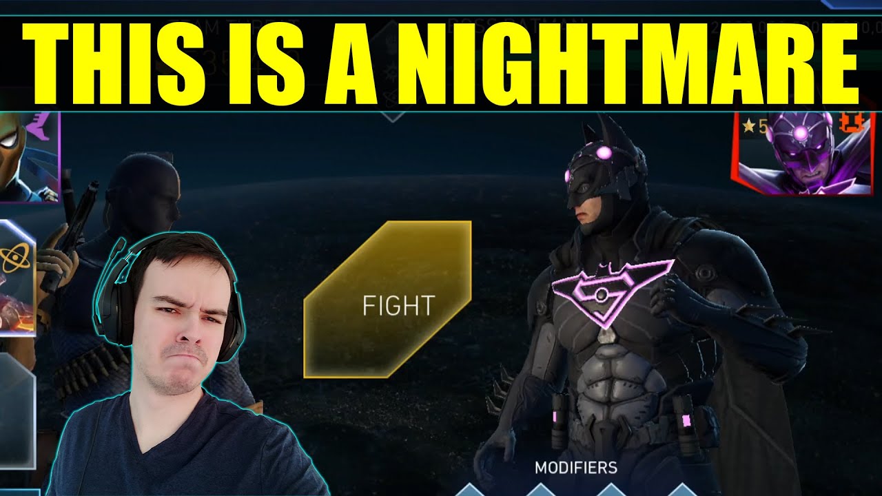 Boss Purple Armor Batman Is A Nightmare Injustice 2 Mobile - YouTube
