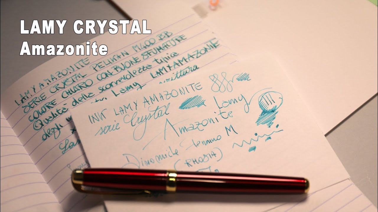 Inchiostro Lamy crystal Amazonite - full test & review - YouTube