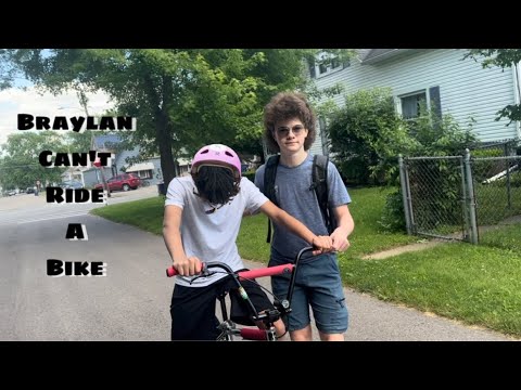 Teaching Braylan to ride a Bike - YouTube