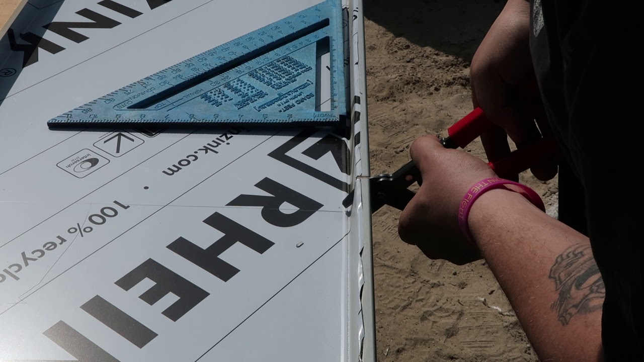 Prepping a Standing Seam Panel Using the Masc Nibbler - YouTube