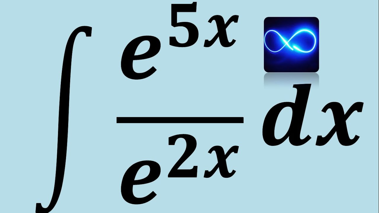 68. Integral de una división de exponenciales (cociente, resta de ...
