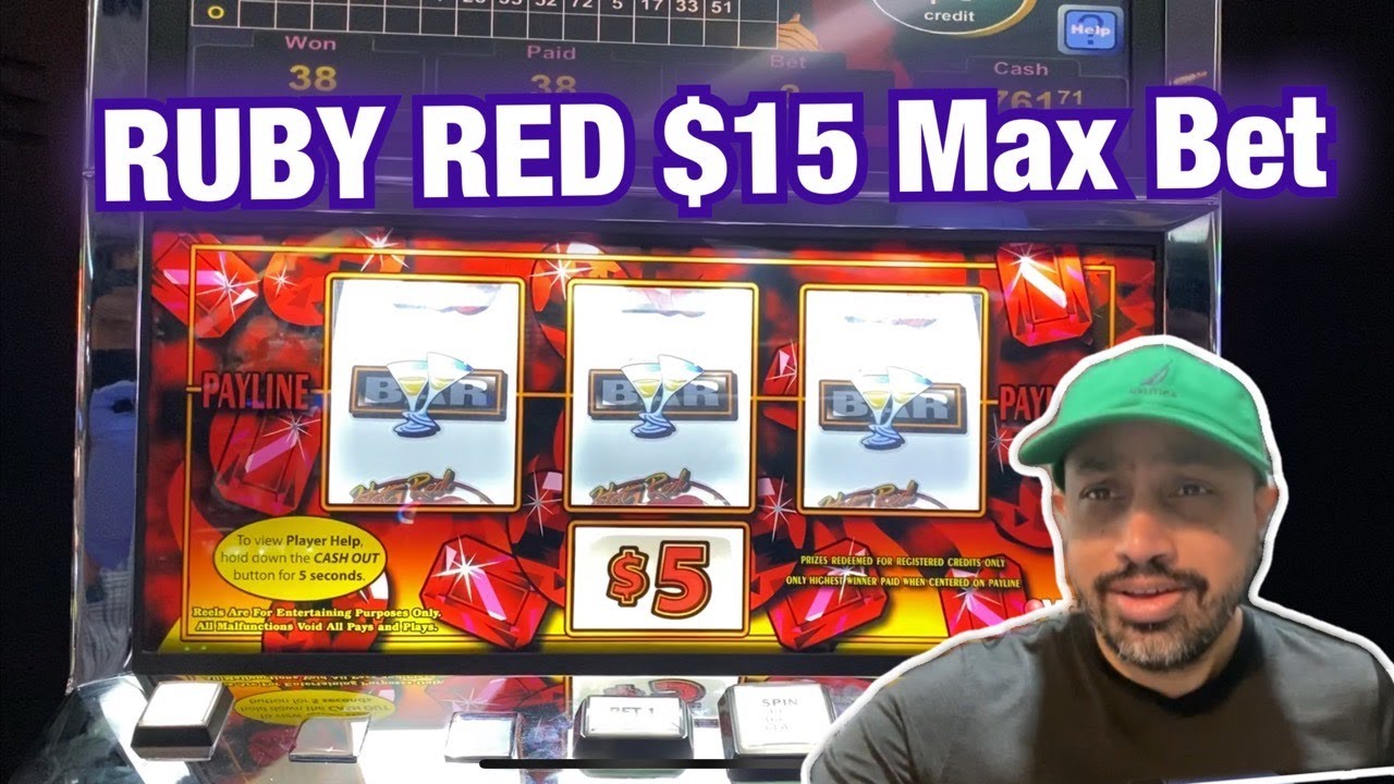 $15 MAX BET HOT RUBY RED! AMAZING CASH SLOT $6.25 BET WITH RED SPINS AT ...