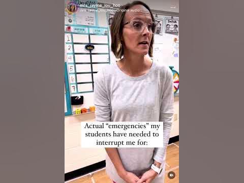 "Emergencies" students interrupt the teacher for... - YouTube