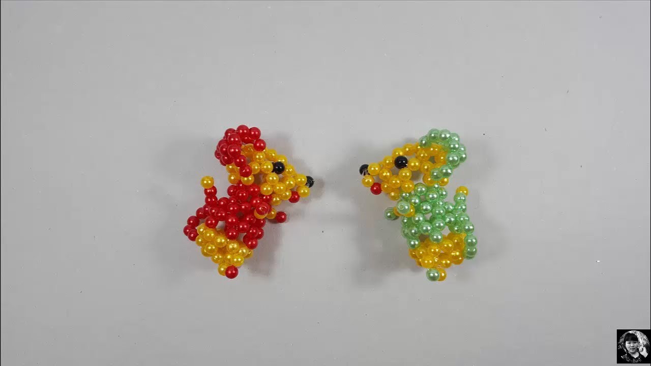 part 02 Beaded bead tutorial mouse - YouTube