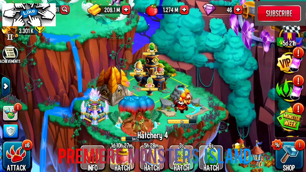 Monster Legends - PREMIERE MONSTERS RACE ISLAND - YouTube