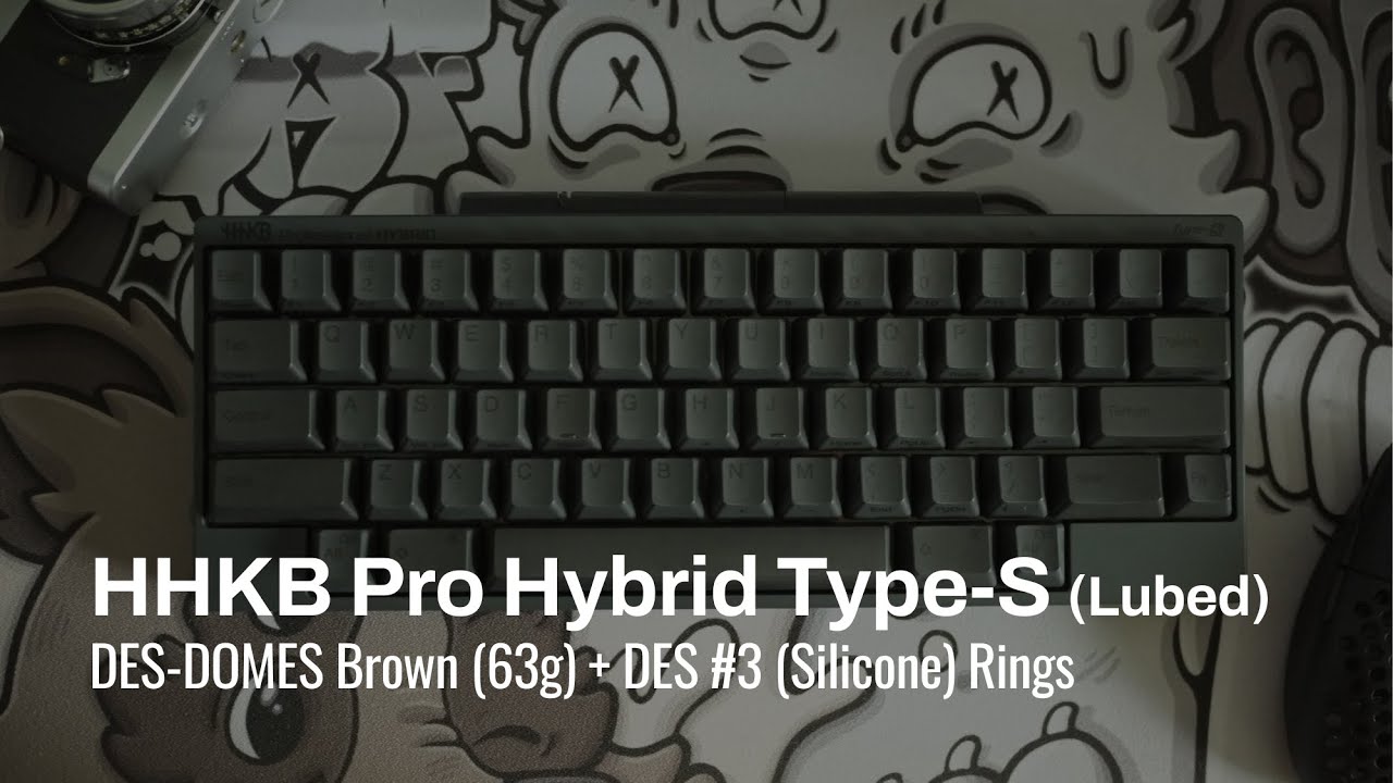 Lubed and Silenced HHKB Professional Hybrid Type-S w/ DES-DOMES v2 ...